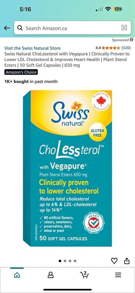 Swiss Natural ChoLessterol with Vegapure | Karrot