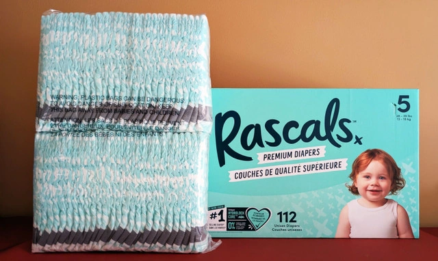 Rascals Premium Diapers - Size 5 - Half Box - 56 Count | Karrot