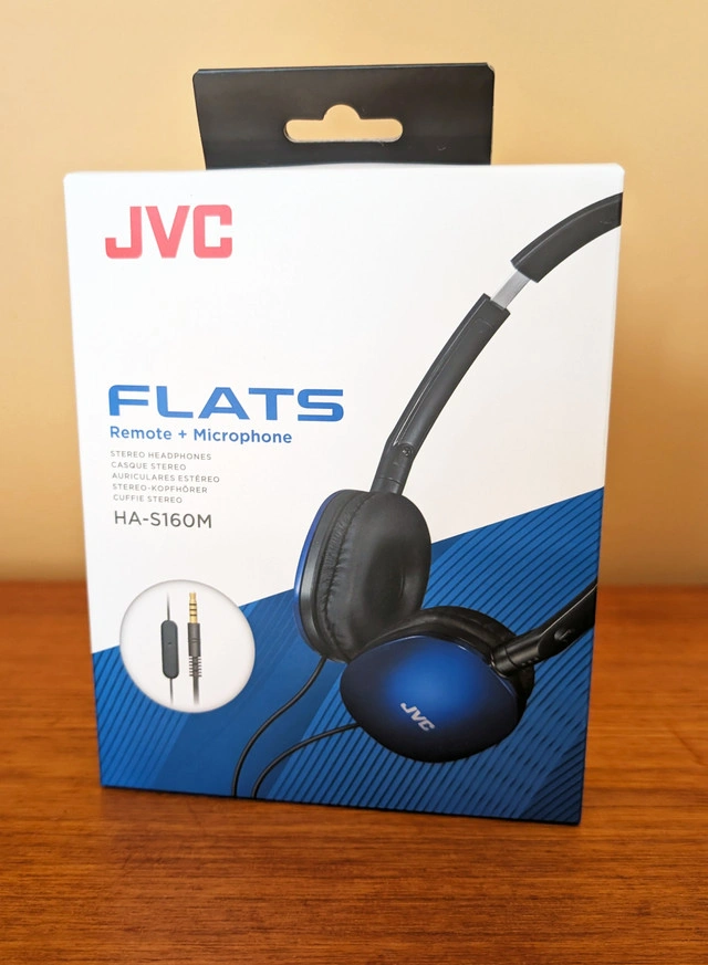JVC FLATS HA-S160M Headphones (Wired) Black/Blue | Karrot