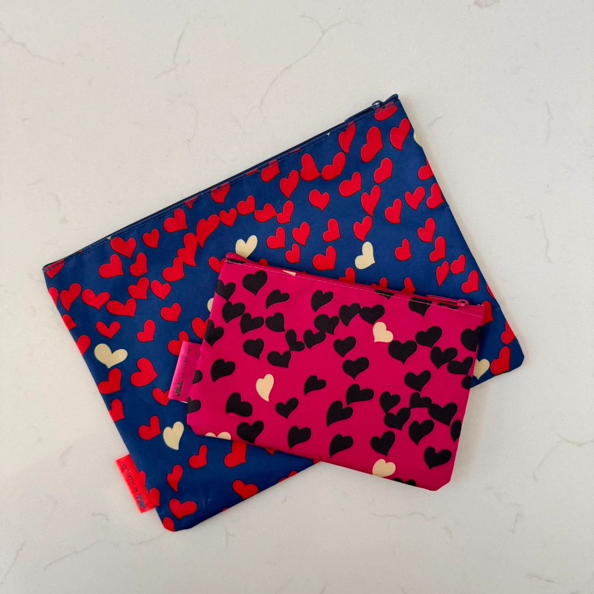 JILL by JILL STUART Heart Print Pouches (Set of 2) | Karrot
