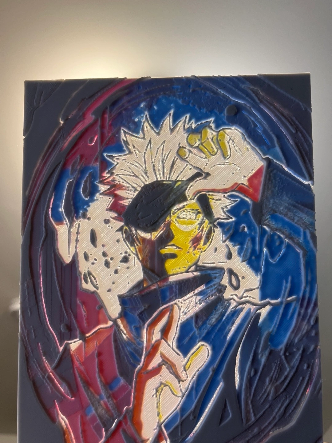 Satoru Gojo of Jujutsu Kaisen 3D printed full color lithophane | Karrot