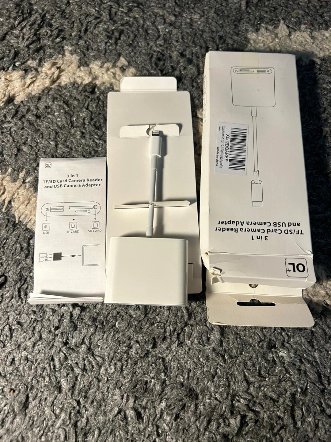 3 in 1 TF/SD Card Camera Reader and USB Camera Adapter | Karrot
