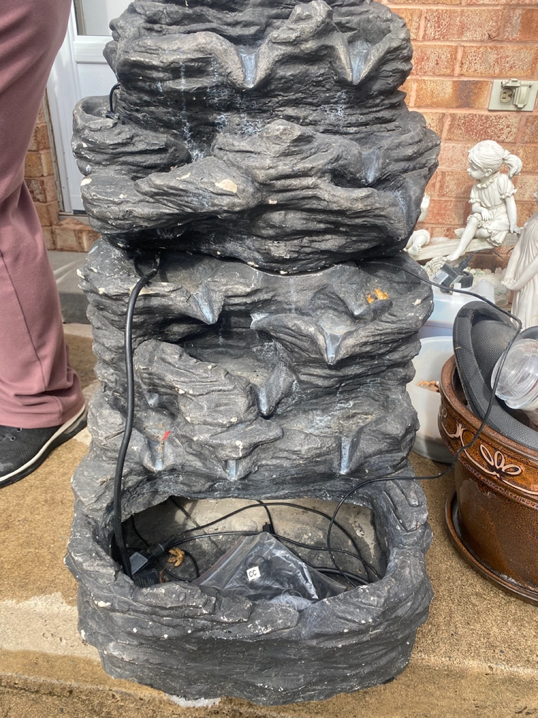 Outdoor Multi-Tiered Waterfall Fountain | Karrot