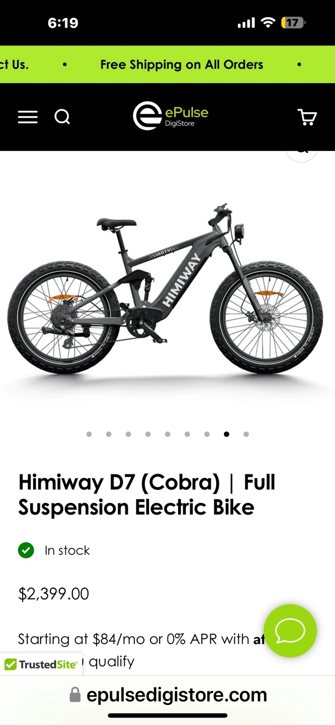 Himway D7 (Cobra) Full Suspension Electric Bike | Karrot