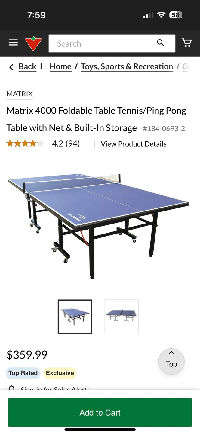 Matrix 4000 Foldable Table Tennis Table | Karrot