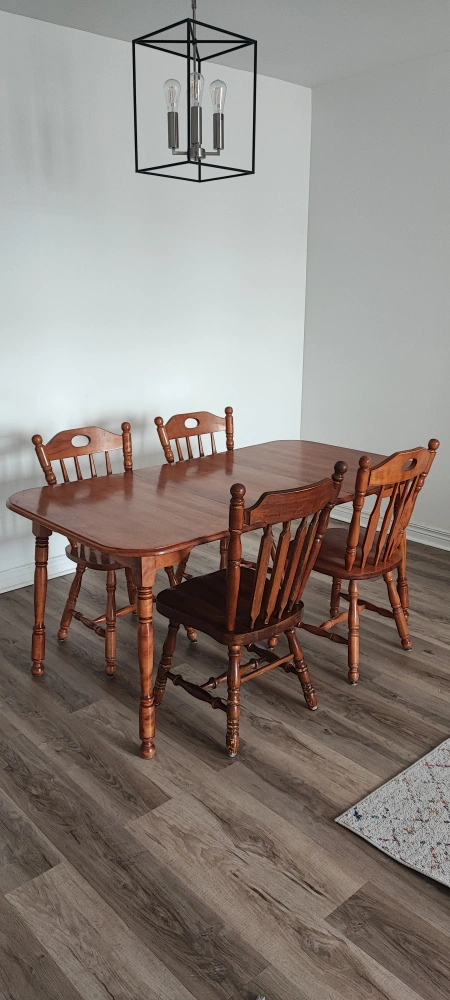 Solid Wood Dining Table Set - 4 Chairs | Karrot