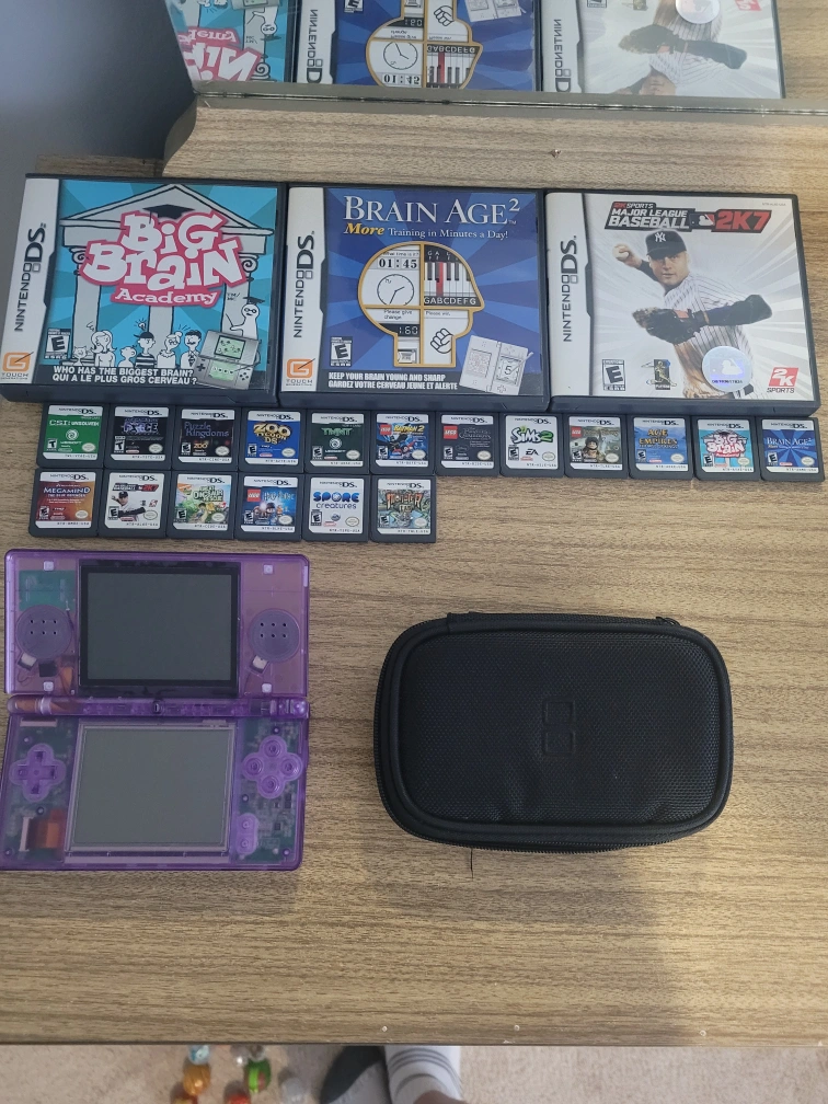 Purple Nintendo DS Lite with Games and Case | Karrot