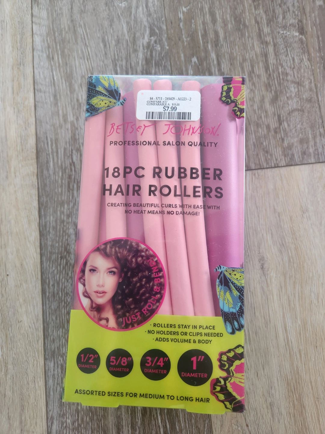 Betsey Johnson 18pc Rubber Hair Rollers | Karrot