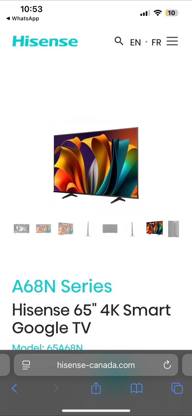 Hisense 65" 4K Smart Google TV | Karrot