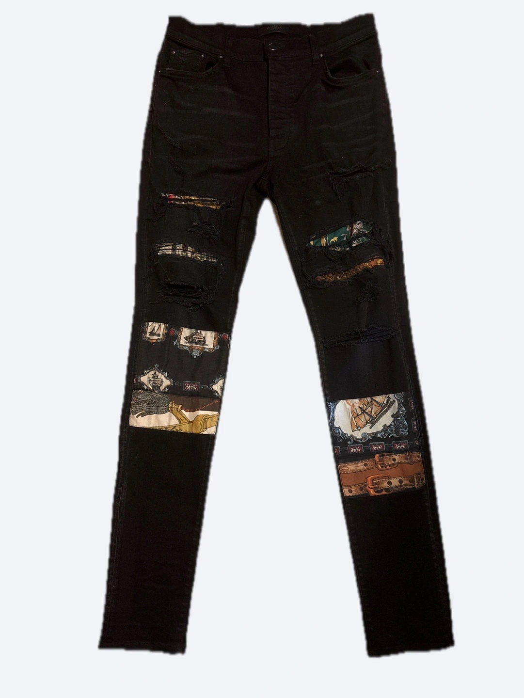 AMIRI - Skinny-Fit Distressed Stretch - Denim Jeans - Black | Karrot
