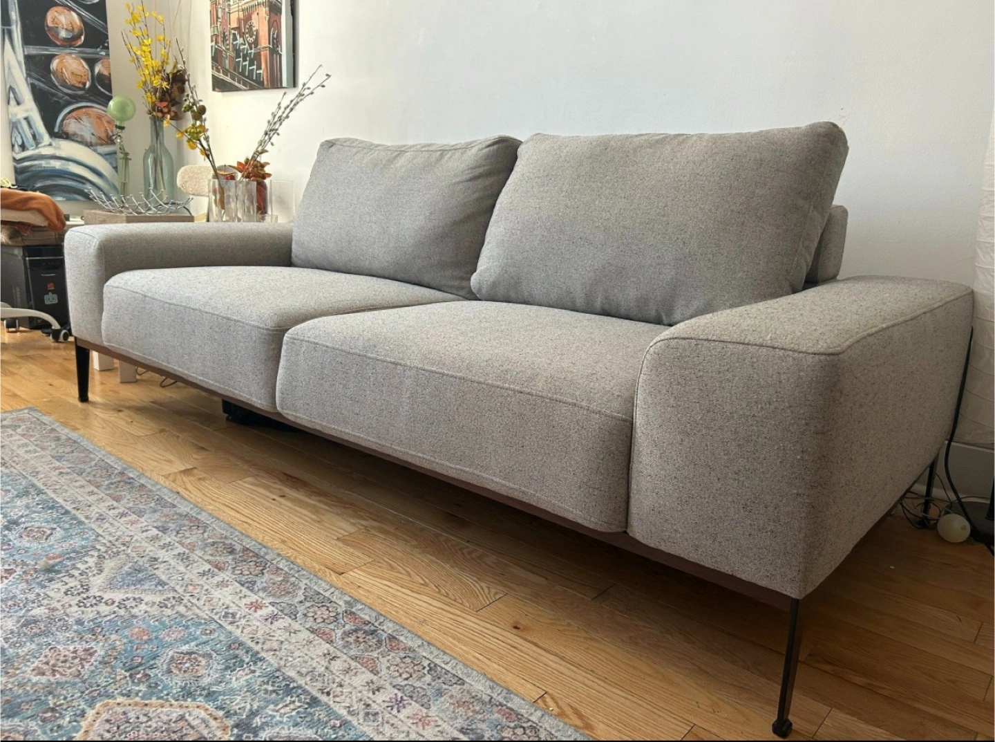 Structube grey 3 seater preston sofa couch (delivery available) | Karrot