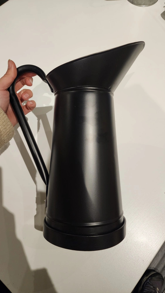 Black Metal Pitcher, Modern Farmhouse Decor | Karrot