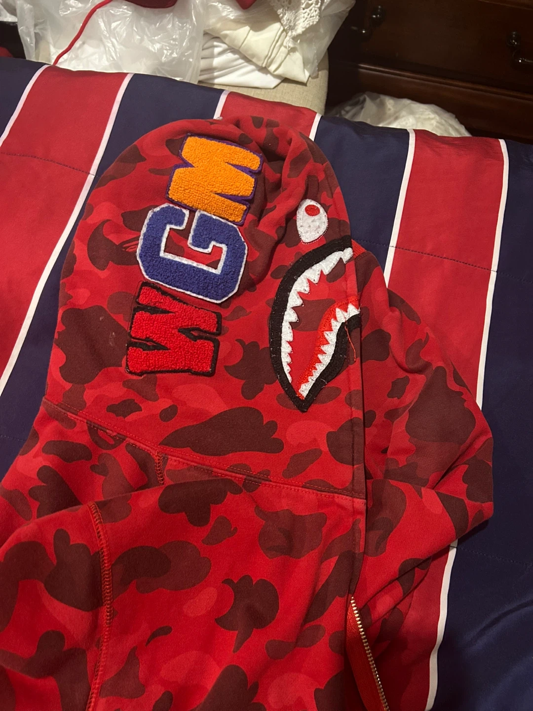 A Bathing Ape (BAPE) Red Camo Hoodie - Size S | Karrot