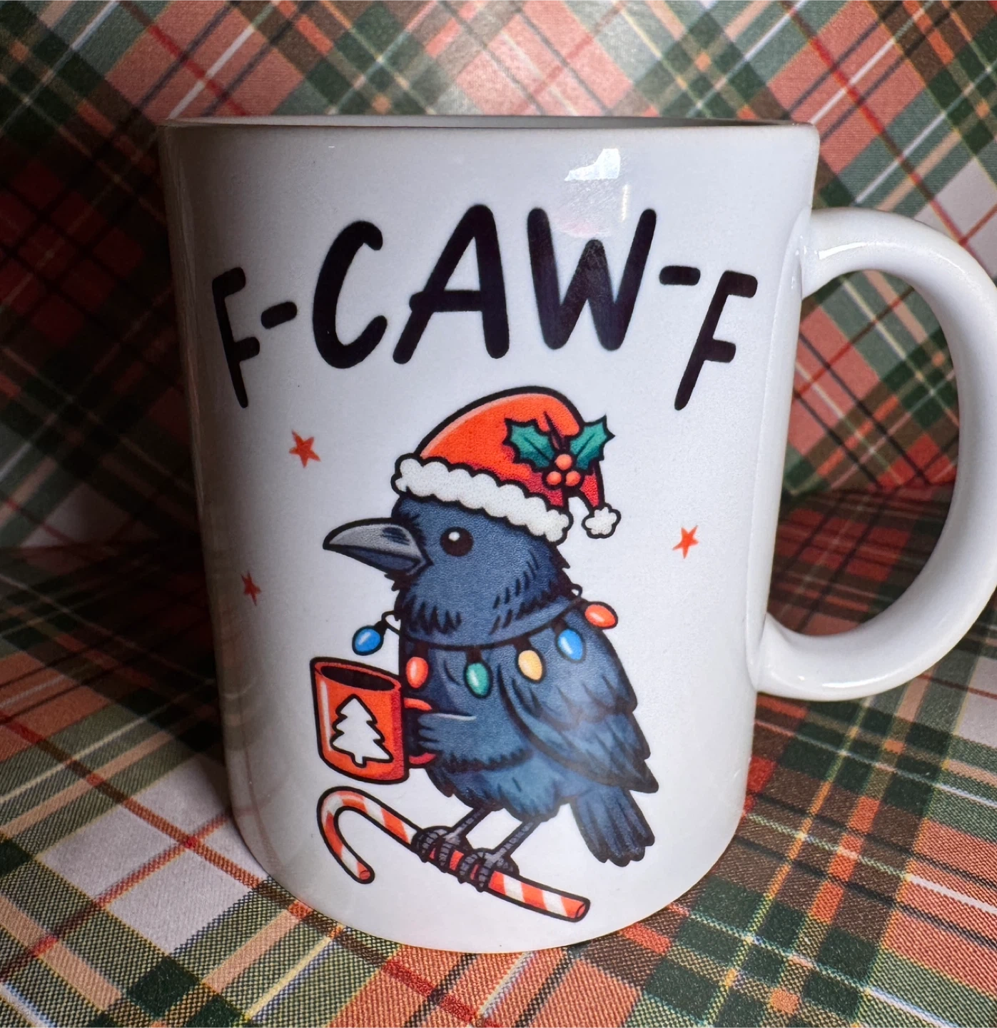 F-CAW-F Christmas Crow Coffee Mug | Karrot