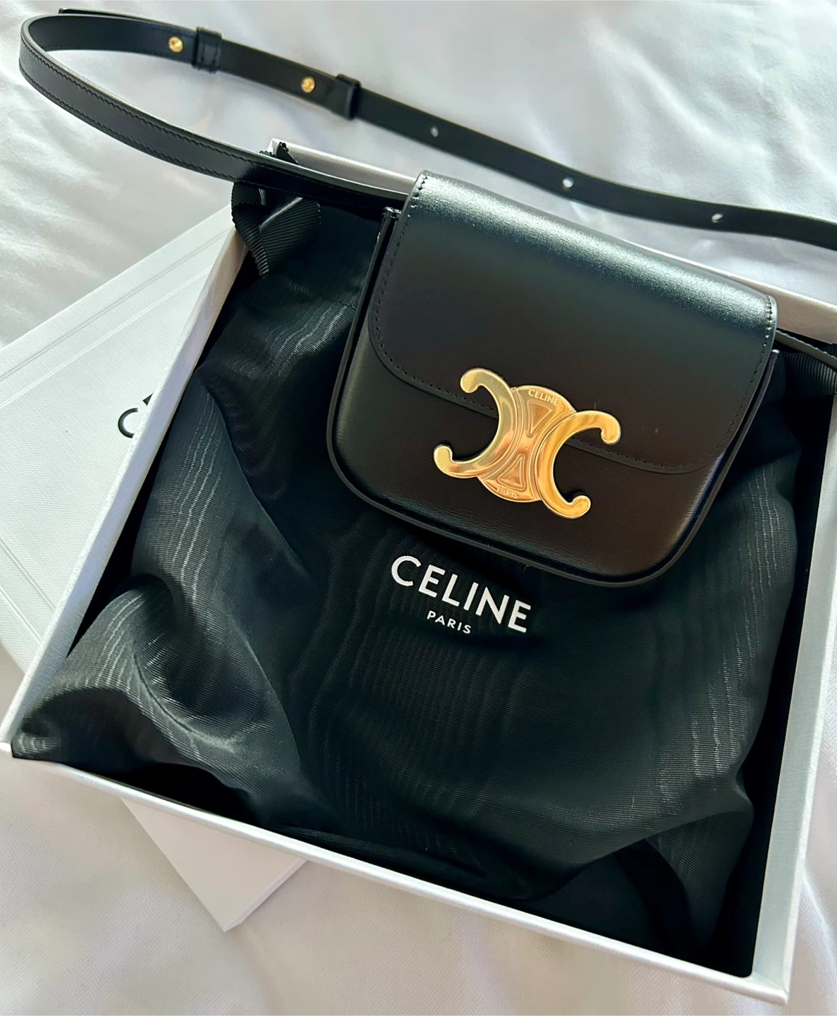 Celine Mini Claude Bag in shiny calfskin | Karrot