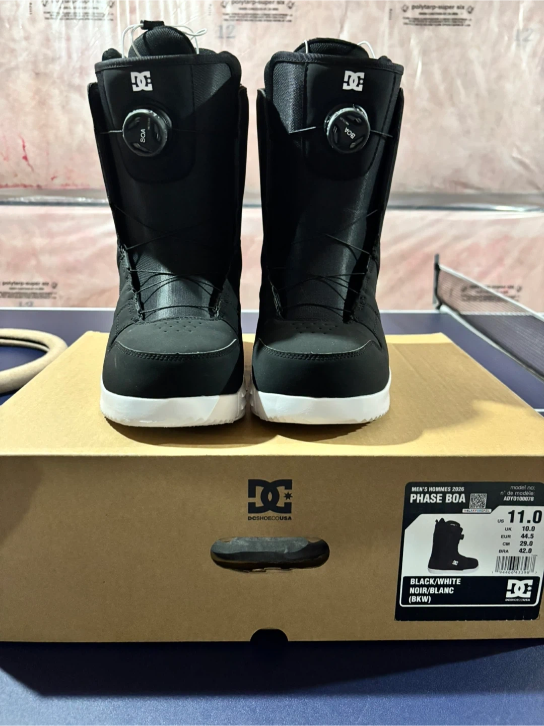 2026 DC Phase BOA Snowboard Boots - Men's US 11 - Black/White | Karrot