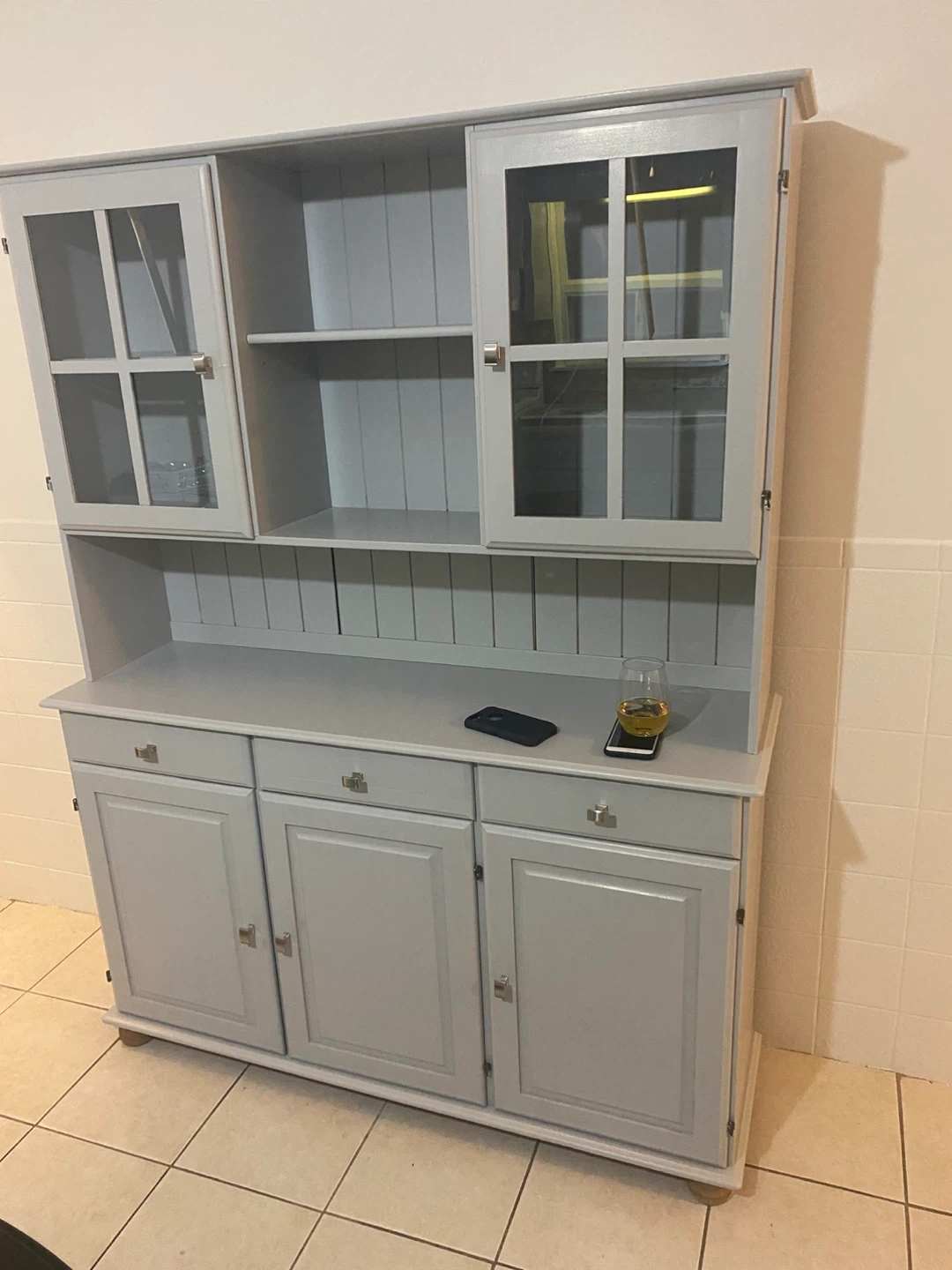 Oval Table with Hutch and 4 Chairs & Leaf | Karrot