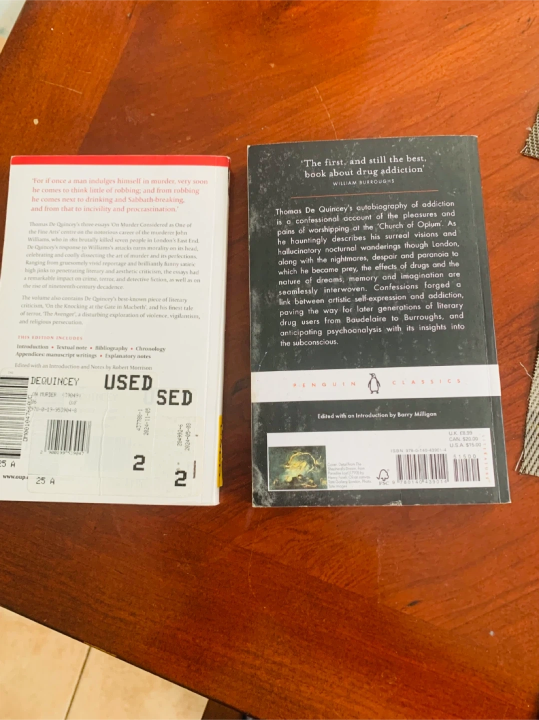 Paperback Book Thomas De Quincey | Karrot